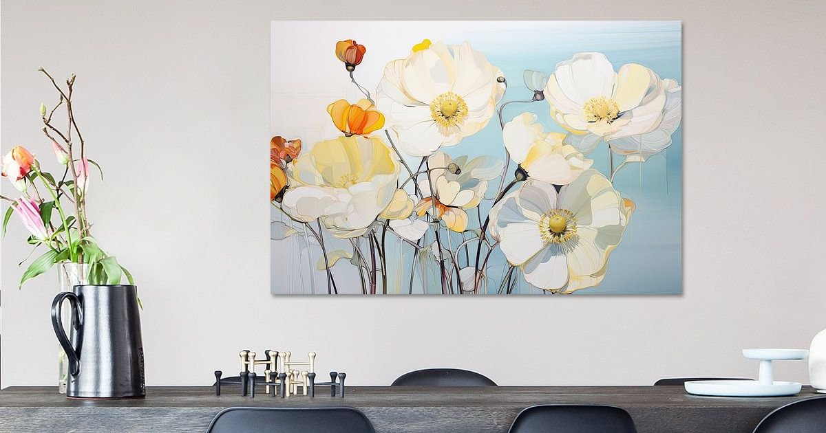 Schilderij met Bloemen 820092 van De Mooiste Kunst op canvas, behang en meer
